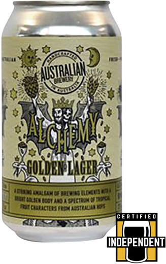Australian Brewery Alchemy Golden Lager Can 375mL | First Choice Liquor ...