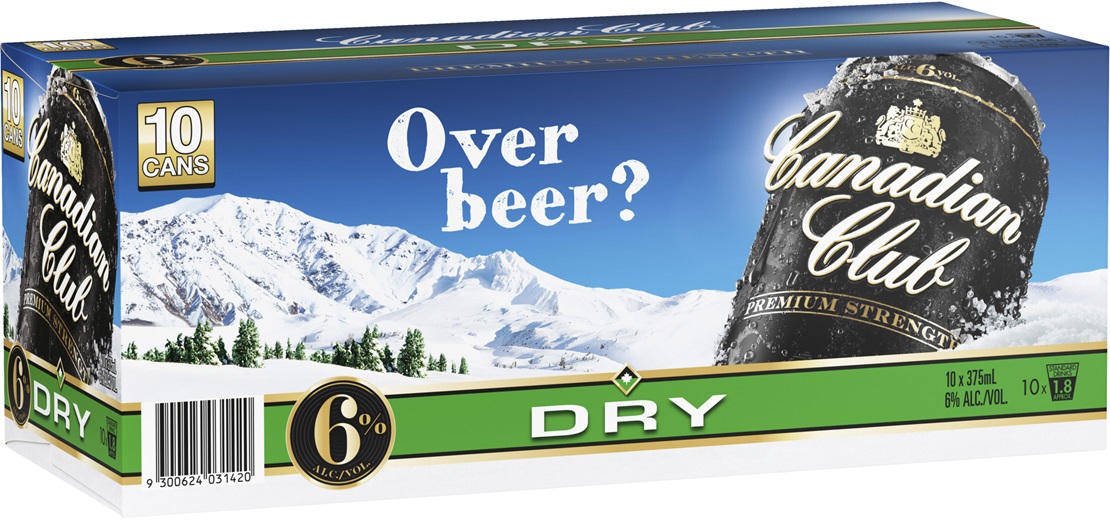 Canadian Club Premium and Dry (10 Pack) Can 375mL | First Choice Liquor ...