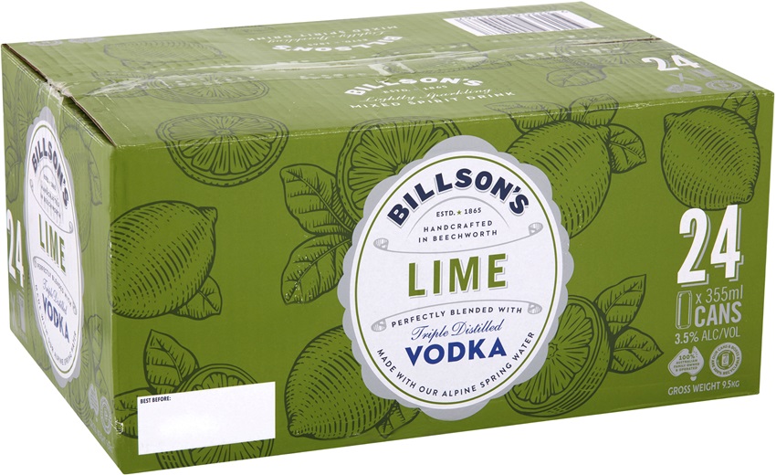 Billson's Lime Vodka Mixed Drink 355mL | First Choice Liquor Market