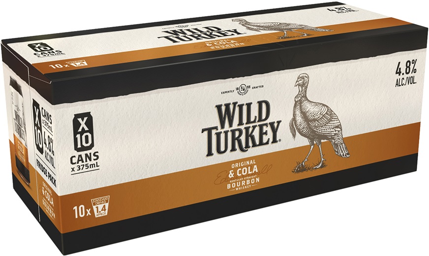 Wild Turkey & Cola Can 375mL 10pk | First Choice Liquor Market