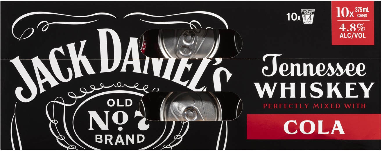 Jack Daniels & Cola Can 375mL 10pk | First Choice Liquor Market